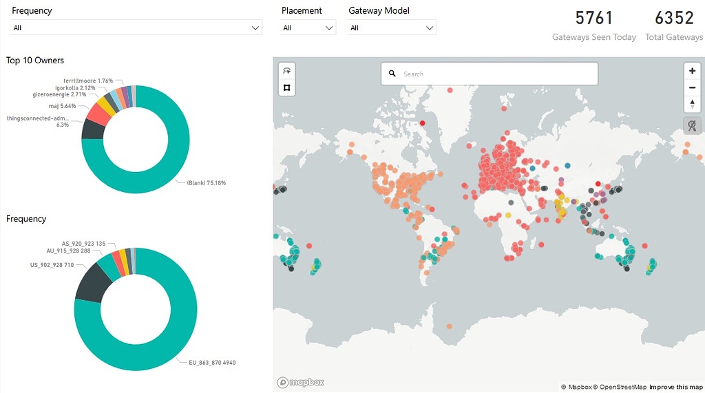MAP of TTN gateways - Gateways - The Things Network