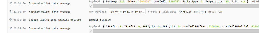 Decode uplink data message failure - The Things Network