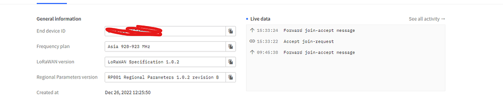 MCCI LMIC payload not received by TTN or node is not sending (AS923Mhz) - LMIC - The Things Network