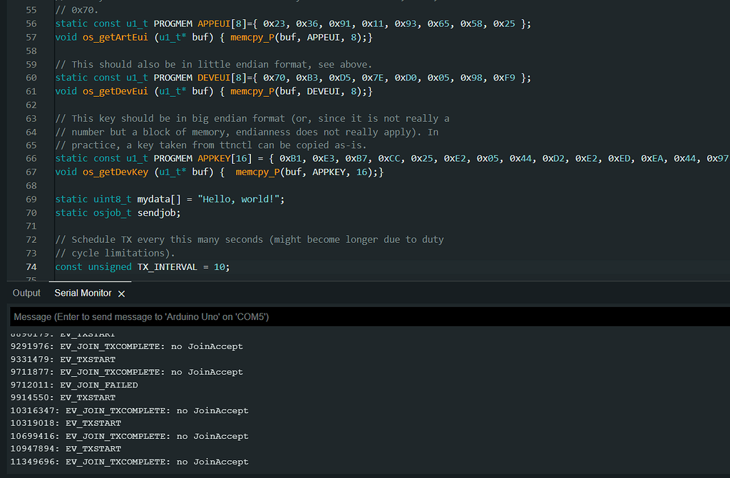 Device can't connect with OTAA mode - The Things Stack v3 - The Things ...