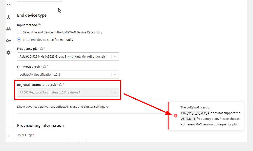 AS923-3 can't be used on LoRaWAN v1.0.3 - TTN Network and Services - The Things Network