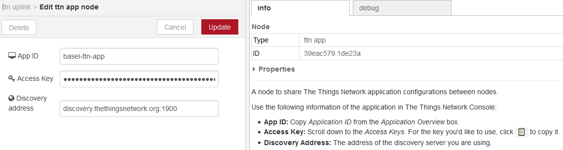 Getting Uplink Metadata Using Node Red Ttn Device Or Ttn Message Nodes Application
