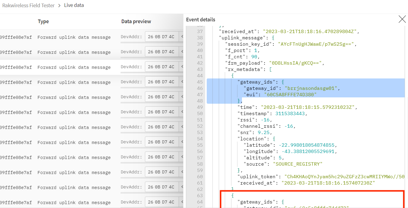 Multiples Gateways locations in the TTN payload - Gateways - The Things Network