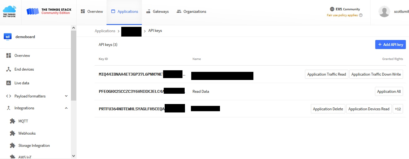 Data Storage cURL interface for v3 - The Things Stack v3 - The Things ...