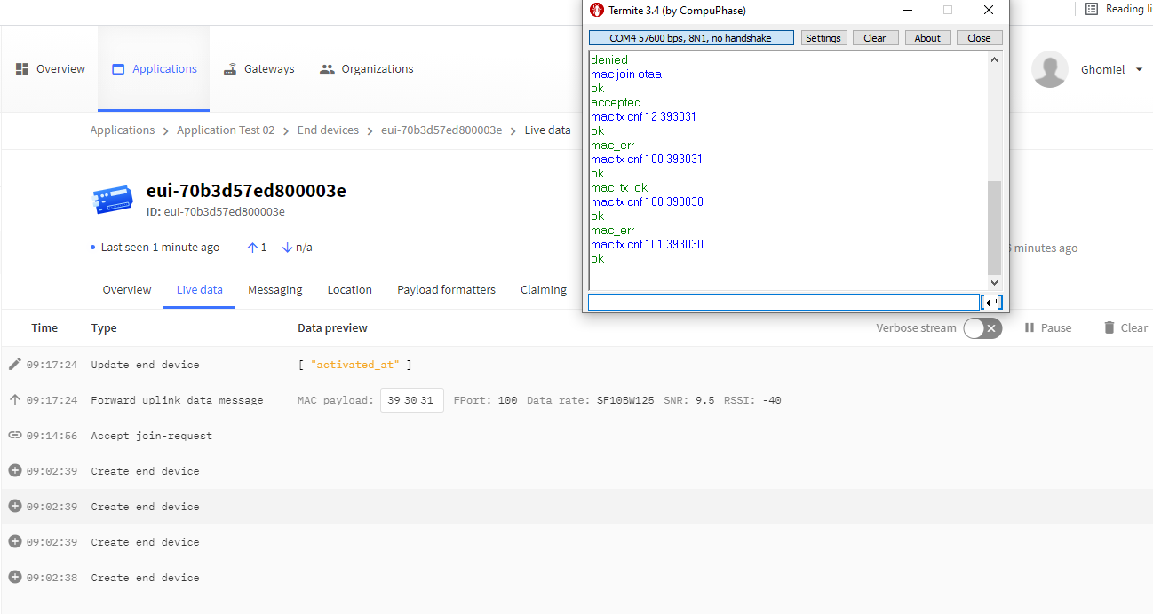 Connecting RN2903 LoRa MOTE to The Things Industries - End Devices ...