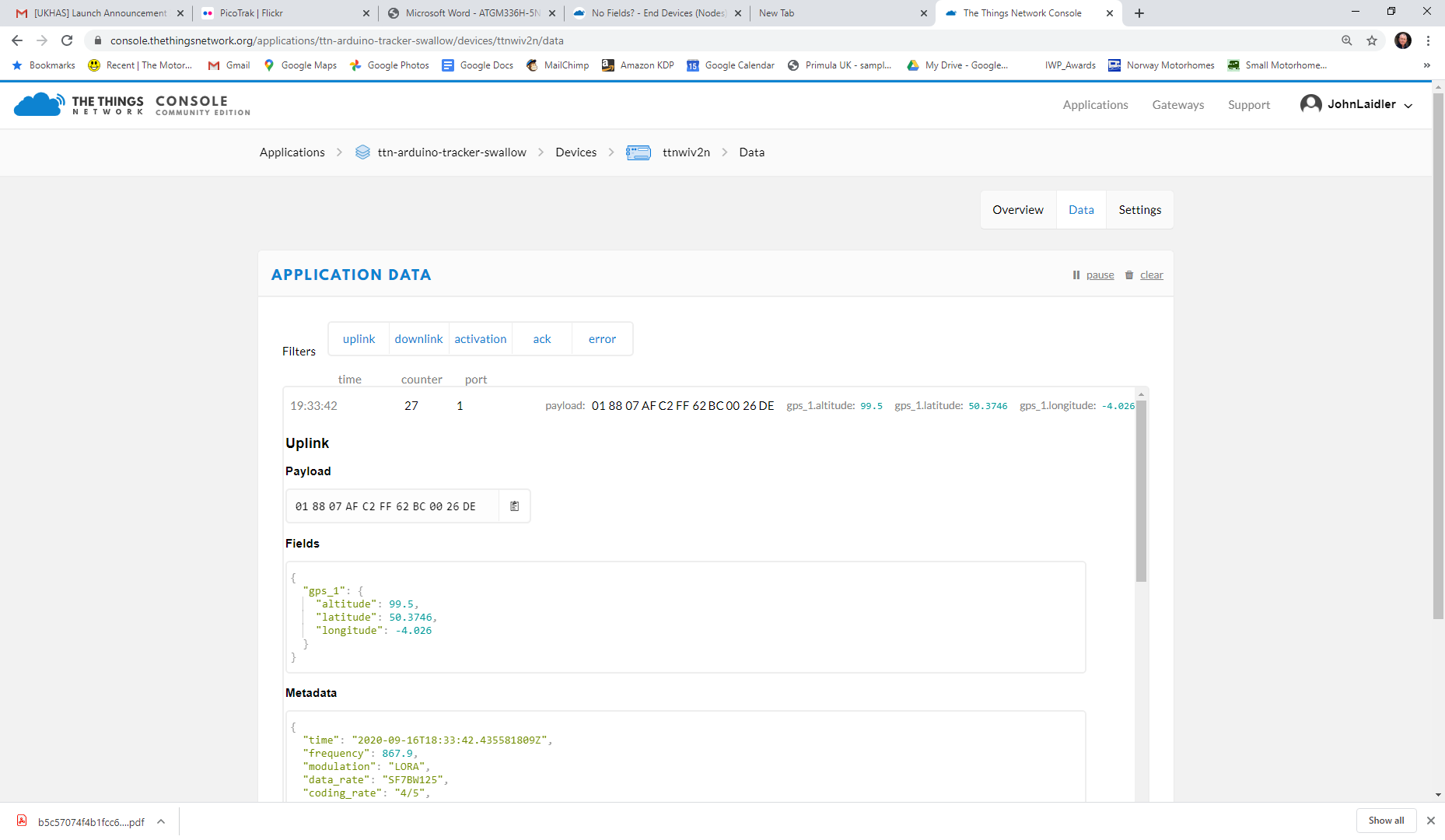 No Fields? - LMIC - The Things Network