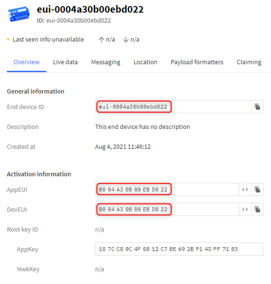 How to find out the appeui for RN2483 LoRa module? - End Devices (Nodes) - The Things Network