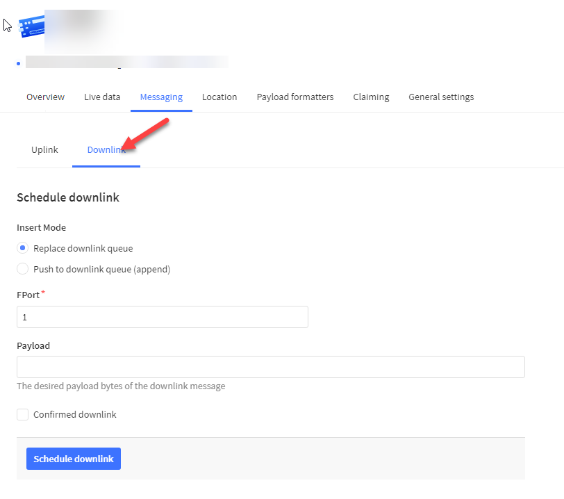 Downlink - V3 - End Devices (Nodes) - The Things Network