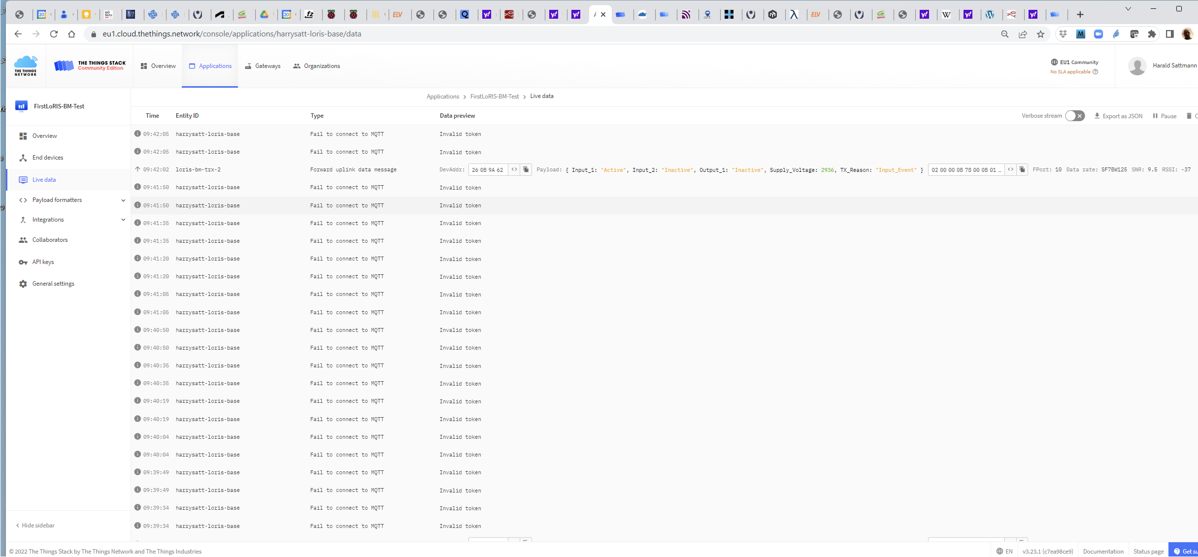 Mqtt React Weird End Devices Nodes The Things Network